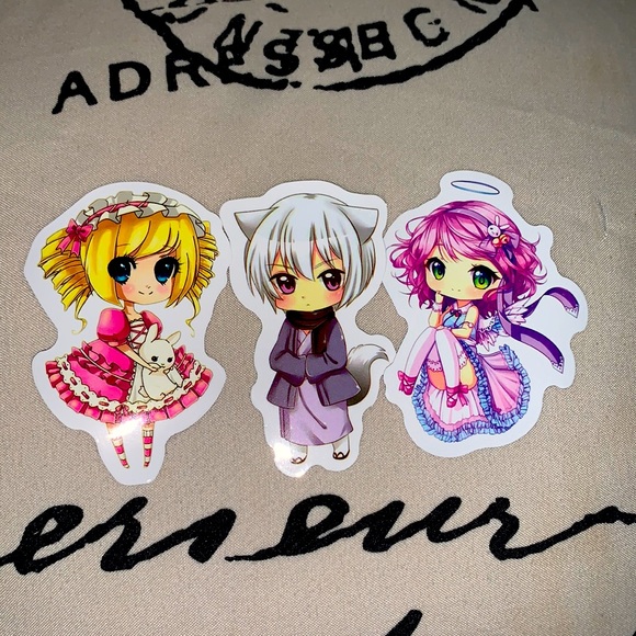 Papyrus | Office | Cute 3 Pink Anime Girl Stickers Pack | Poshmark